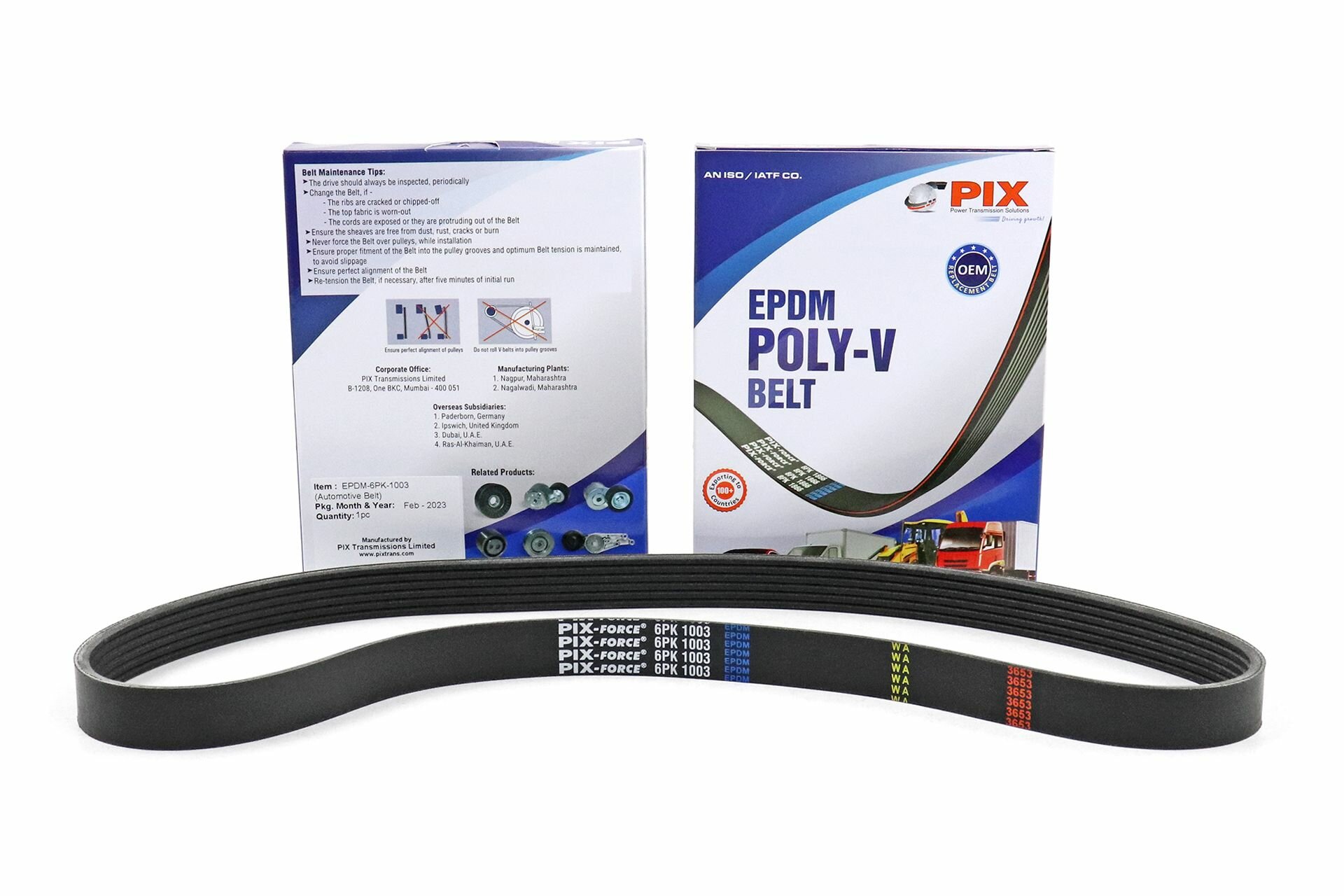Ремень поликлиновый VAG Fabia, Kodiaq, Octavia, Rapid, Golf, Jetta, Polo, Passat (6PK-1003)