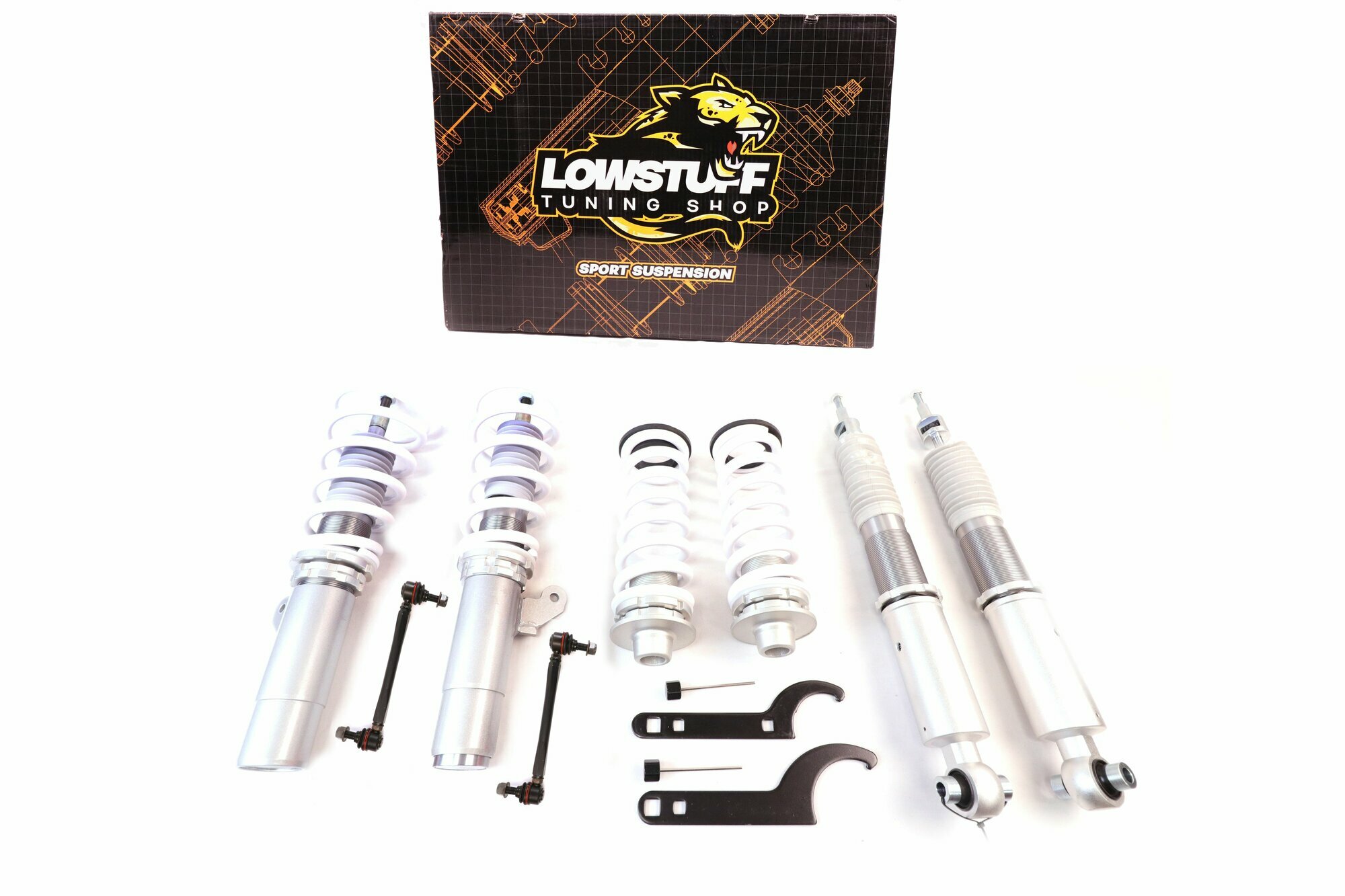 Винтовая подвеска BMW F20 F21 F30 F31 F32 F34 F36 койловеры с регулировкой высоты и жесткости LOWSTUFF EVO-4 LSCSBM124