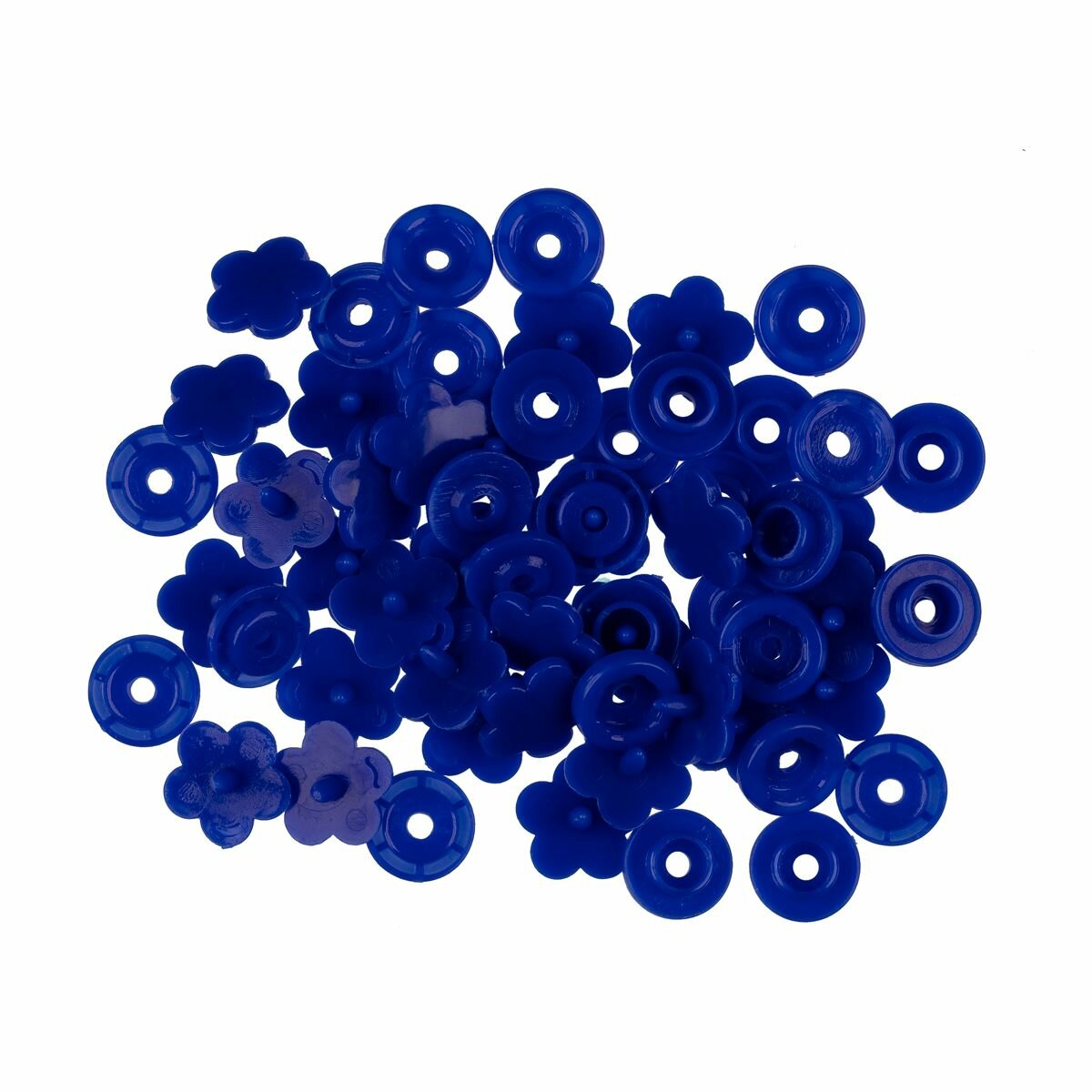 Кнопки "Micron" POM-12 FL Кнопки пластиковые d 12 мм 15 шт. № 007 синий