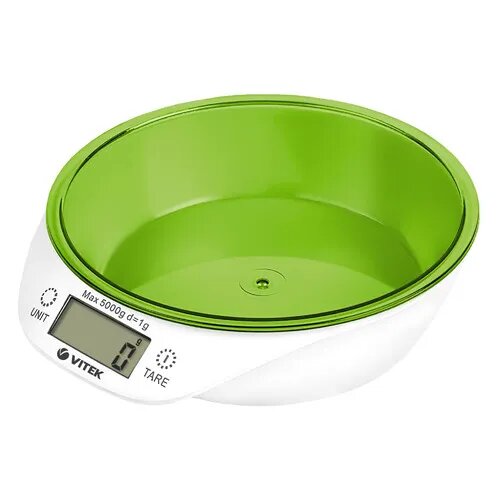 Весы кухонные Vitek VT-2400, белый/зеленый