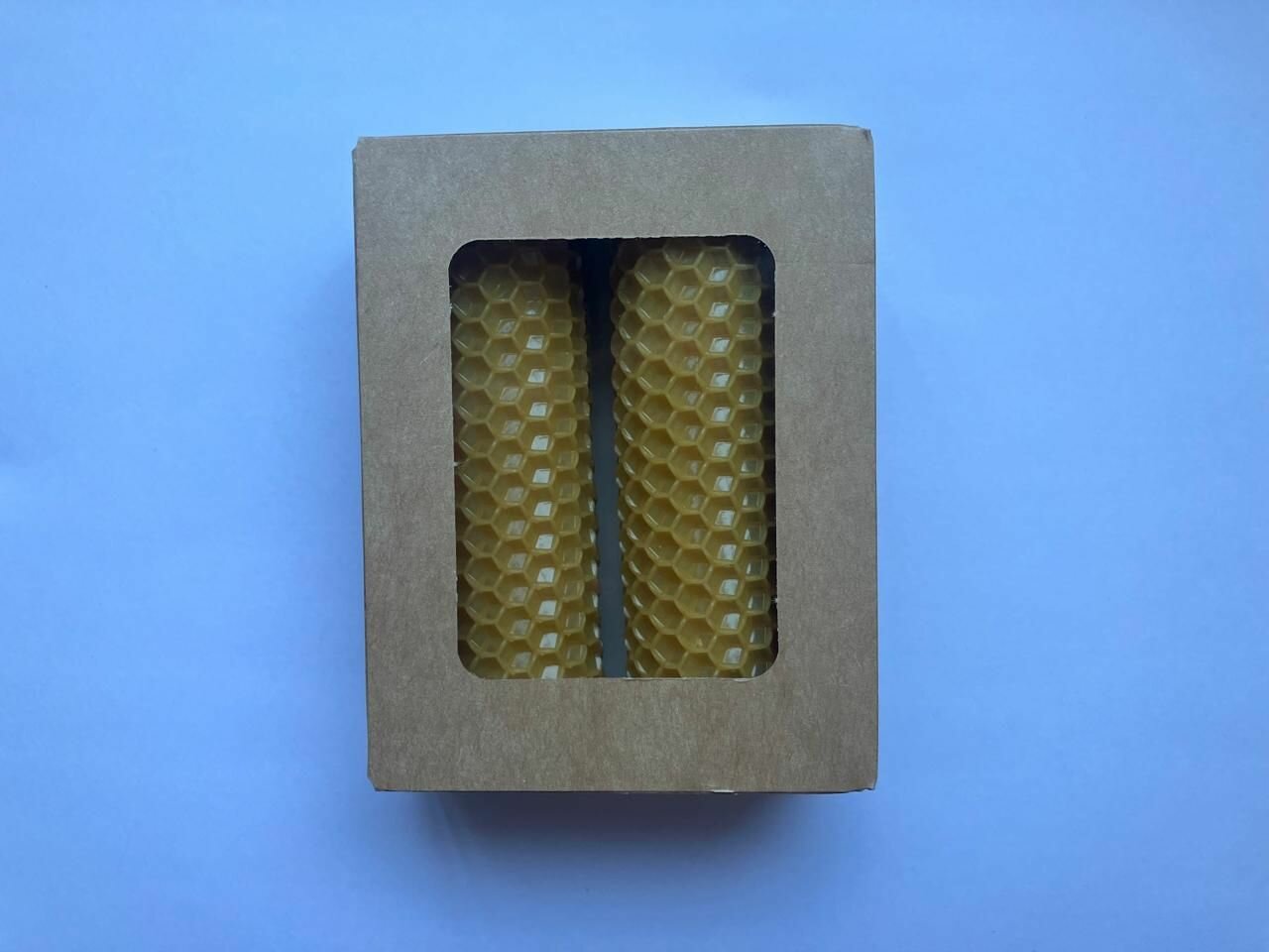 Набор свечей из цветной вощины, 10x3, подарочная упаковка, 2 шт.