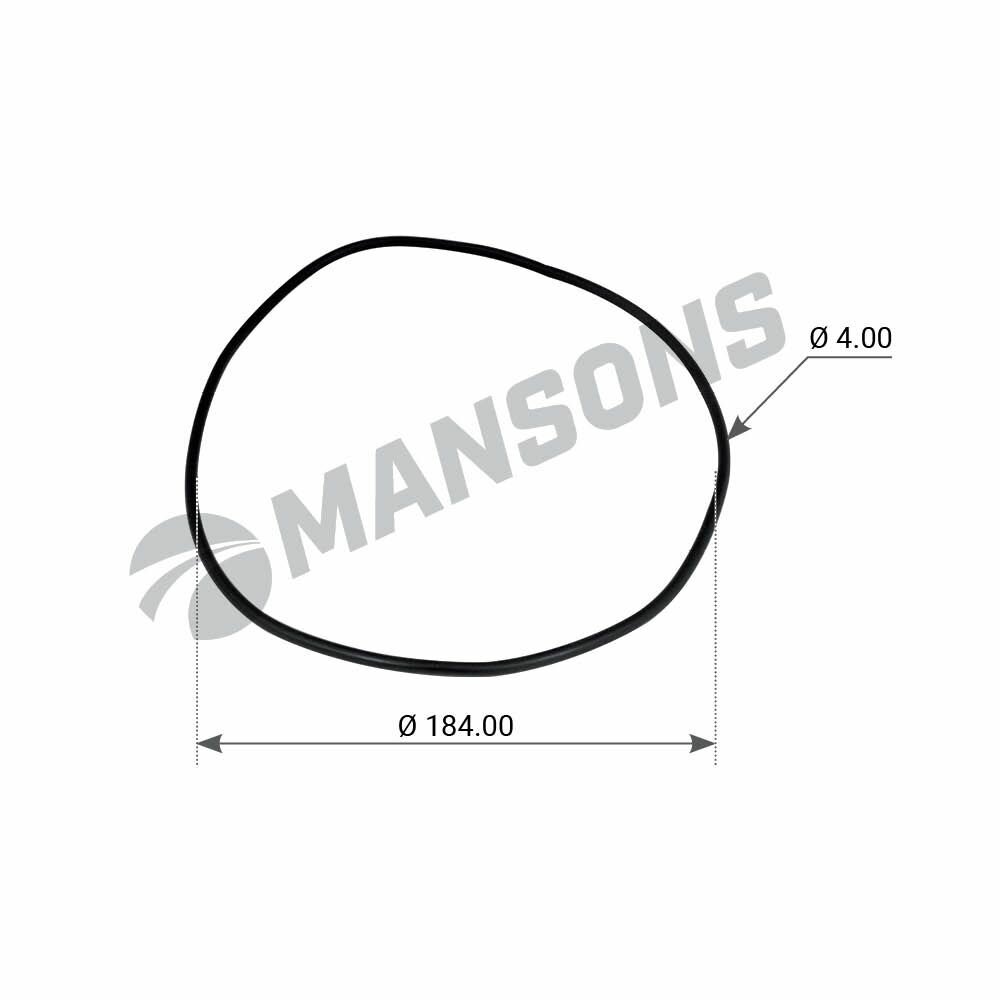 Кольцо крышки ступицы 182x4 SAF SK1000/SK RS/RLS 600.088 MANSONS