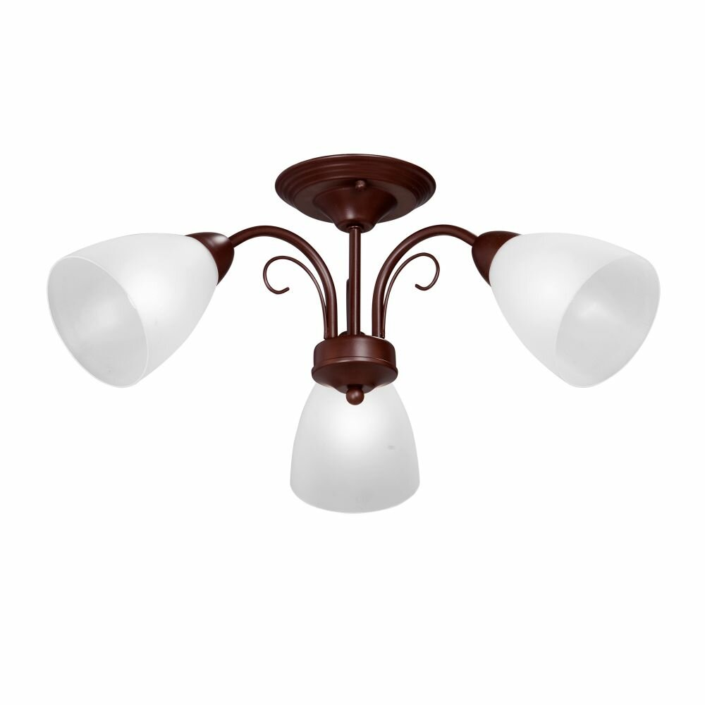 Люстра Vitaluce V3499/3PL, 3хЕ14 Макс. 40Вт, Плафон ПП Коричневый, Матовый / Виталюче.