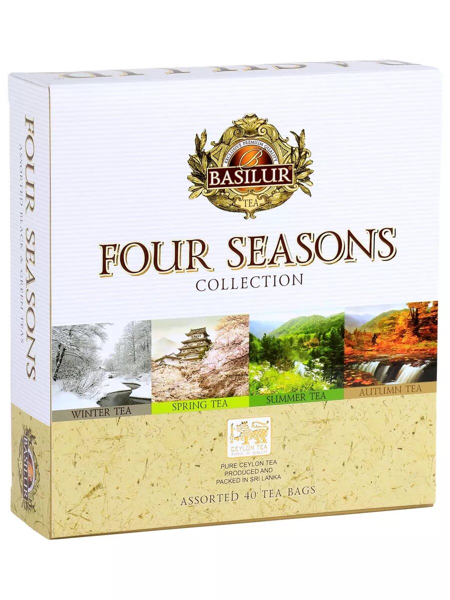 Чай в пакетиках Basilur Времена Года подарочный Ассорти 40 пак