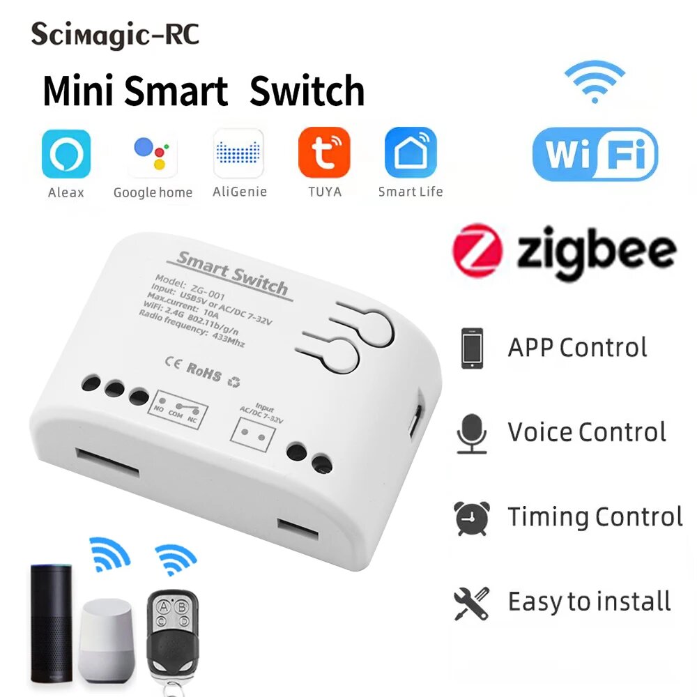 2CH Zigbee Switch 85-250V Shell(free) — фото 1