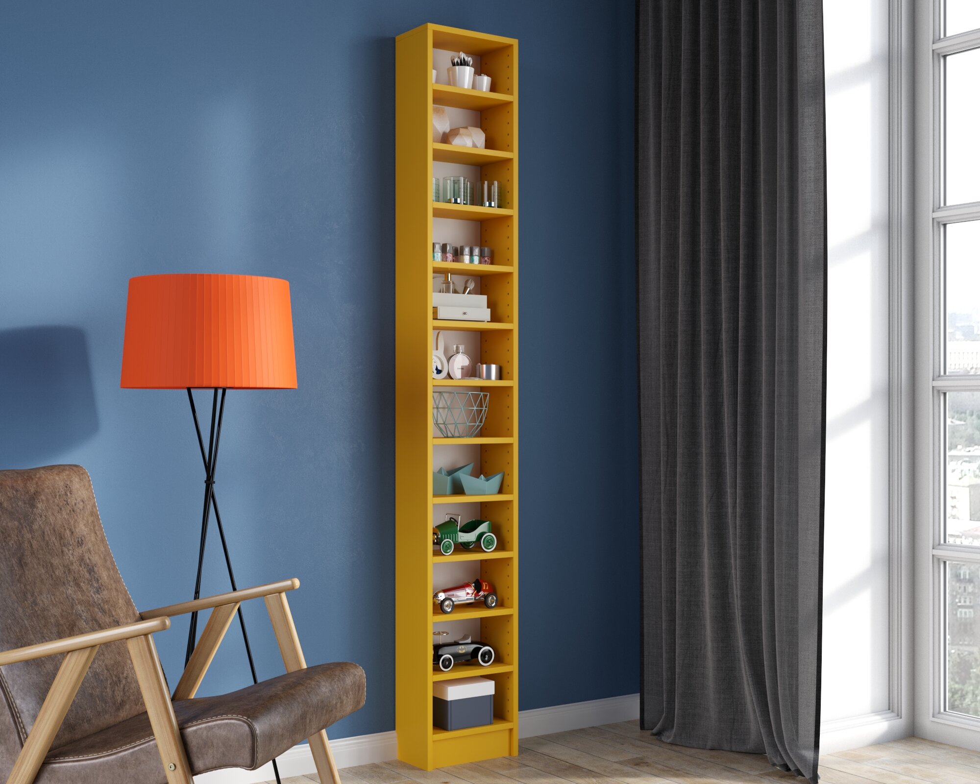 Стеллаж с полками Мебель на Руси "Билли 18" 20х202х17 Солнечный свет