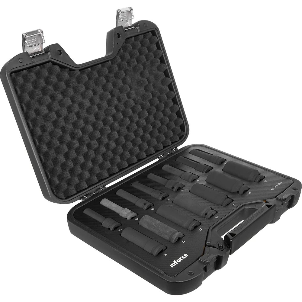 Набор торцевых ударных удлиненных головок Inforce (1/2"; 10-32 мм) 11-01-264