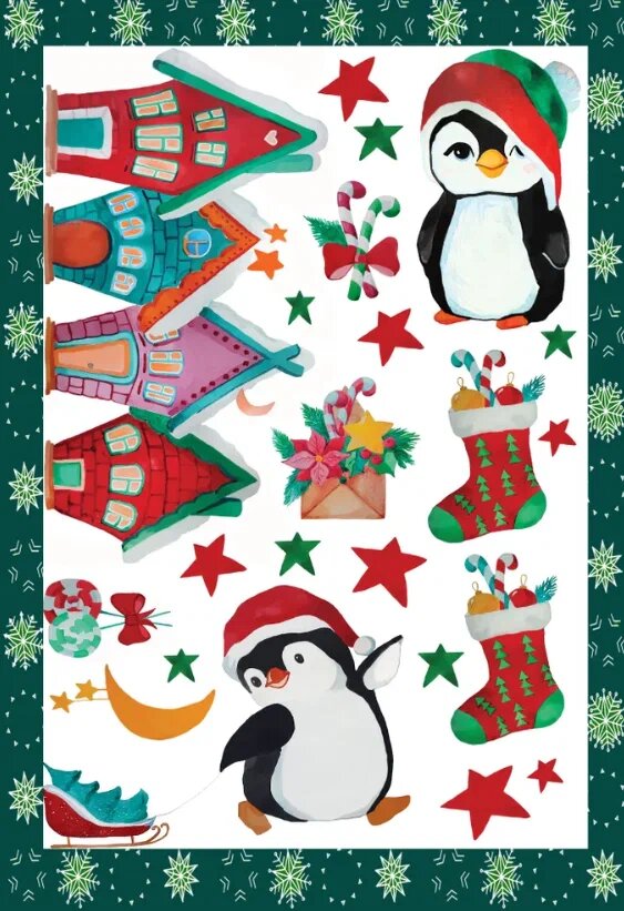 Наклейки интерьерные "Пингвины"