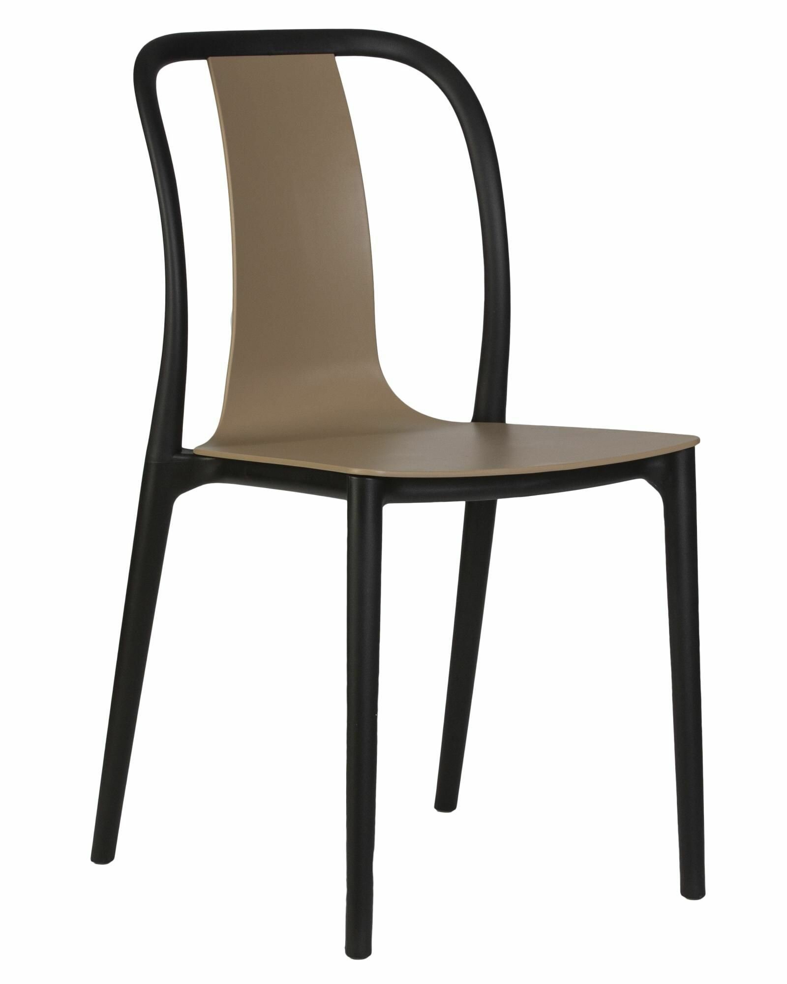 Стул обеденный ADAM DOBRIN бежевый, пластик, твердое сиденье, без подлокотников