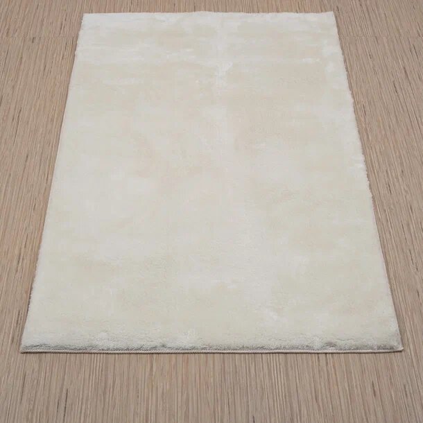 Ковер из искусственного меха кролика турецкий на пол в спальню в гостиную 150х230 см однотонный ворс 25 мм шегги 400646