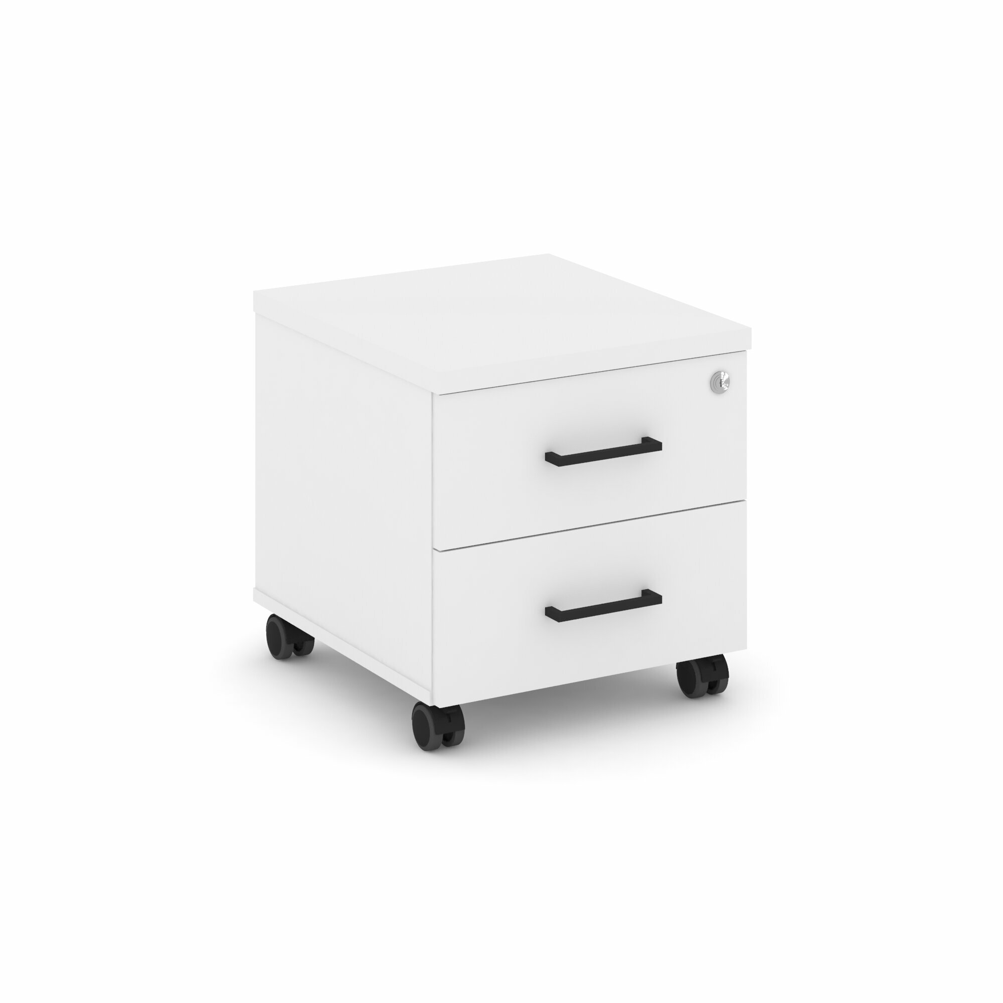 Тумба мобильная 2 ящика Style Project Riva SN. TM-001 Белый 416*460*437