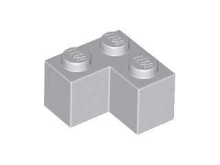 Кубик Lego Brick 2 x 2 Corner 2357 Light Bluish Gray N