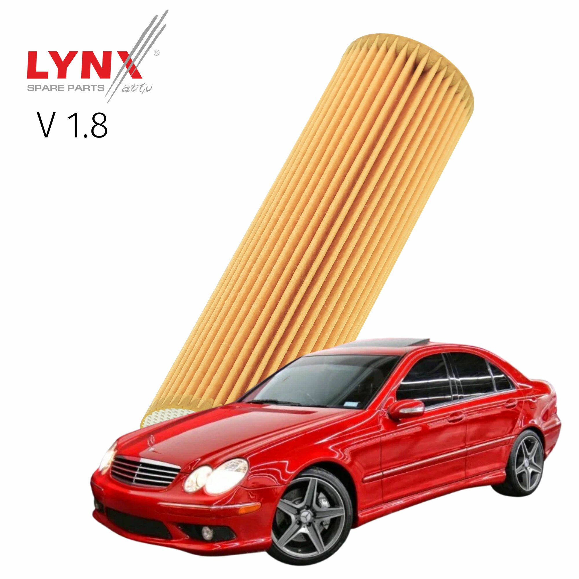 Фильтр масляный Mercedes-Benz C-Class (2) W203 / Мерседес Ц-класс 2000 2001 2002 2003 2004 2005 2006 2007 V1.8 M 271 E 18 ML LR,1,8 M 271 E 18 ML / 1шт LYNXauto