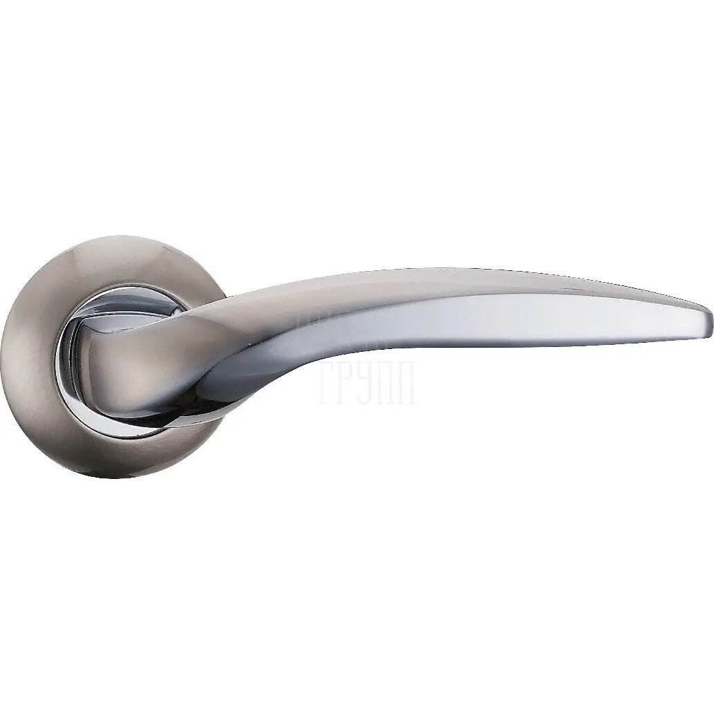 Дверные ручки Puerto (Пуэрто) INAL 519-08 на круглой розетке матовый никель
