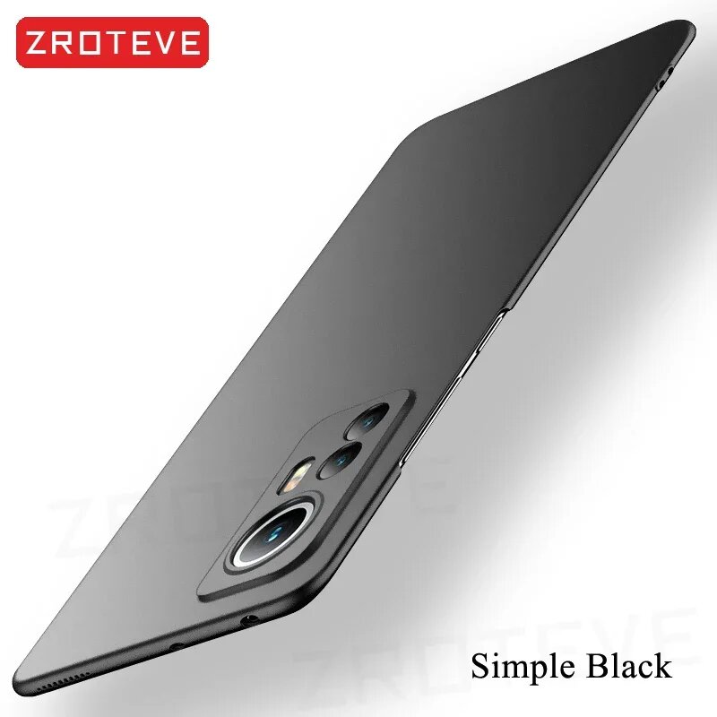 Чехол Mi12 ZROTEVE, ультратонкий жесткий матовый чехол для Xiaomi 13 12 X Simple Black, Mi 11 Lite