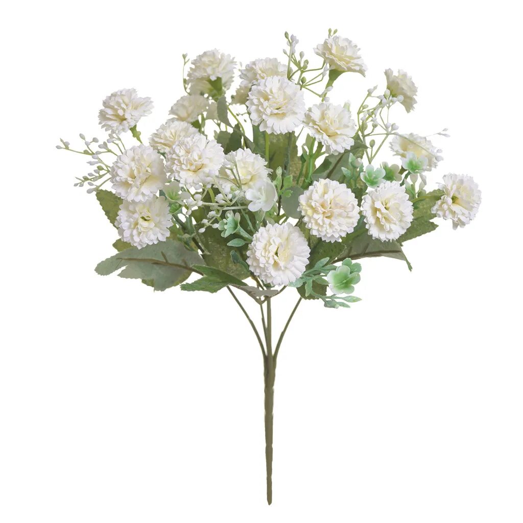 Белые искусственные гвоздики Carnation Bouquet, Цвет: 1