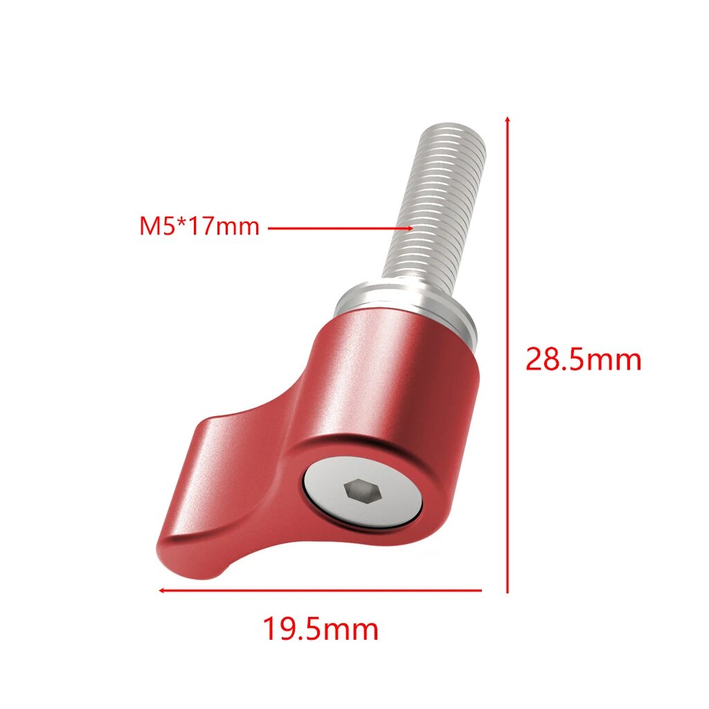 Стопорный винт M5x17mm Red L Type для GoPro