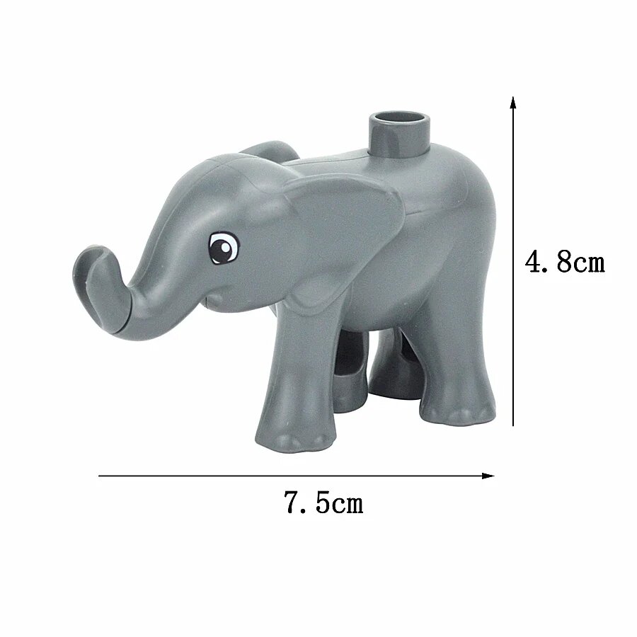 DUOP Большие животные строительные блоки Серый, baby elephant