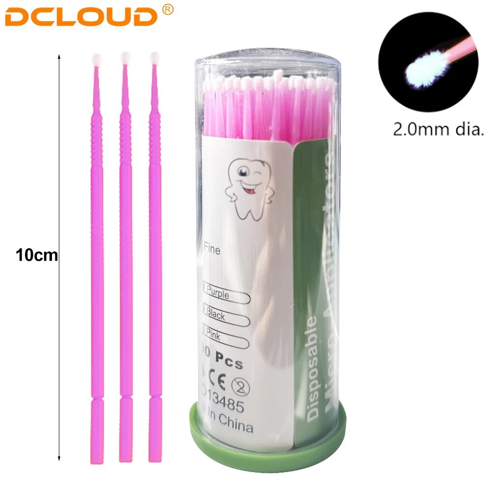 Одноразовые микрощетки DCLOUD Pink 100 шт.