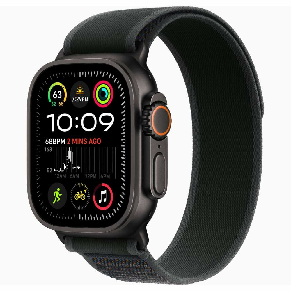 Умные часы Apple Watch Ultra 2 (2024) 49 мм GPS+Cellular, Black Titanium Case with Black Trail Loop S/M