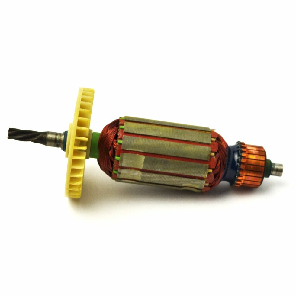 Якорь Hammer лобзика LZK600A ротор L=145мм Dобмотки=35мм Dвентилятора=58мм Dколлектора=23мм