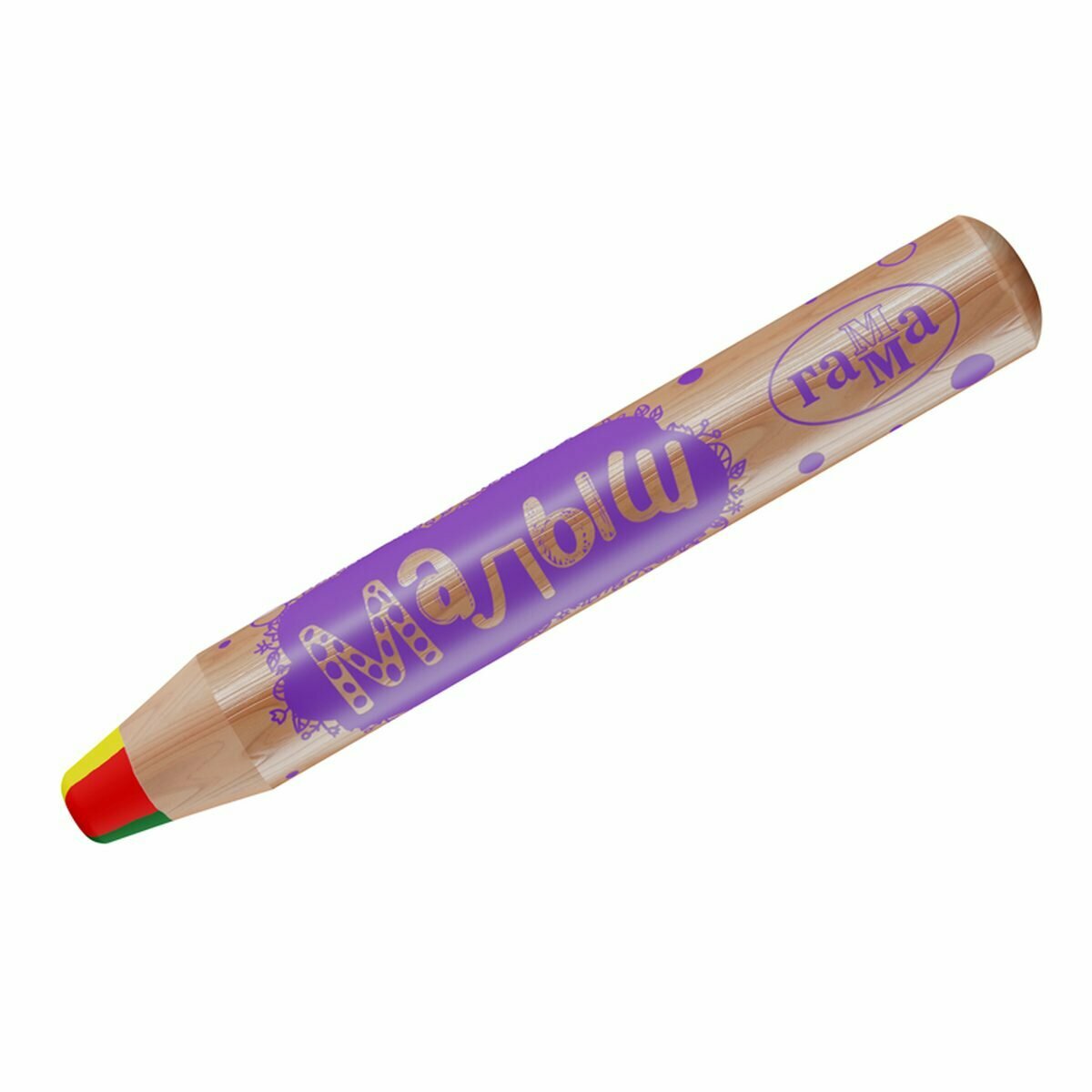 Карандаш многоцветный Гамма "Малыш" (d=10мм, утолщенный) пластиковая туба (80220220)