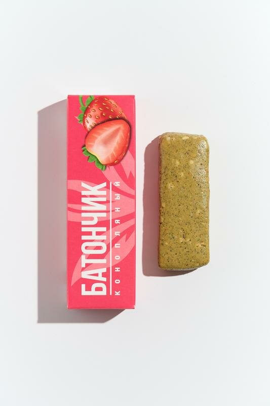 Батончик конопляный безглютеновый клубника KONOPLEKTIKA 43 г