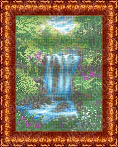 Рисунок-схема на ткани Каролинка "Водопад", для вышивания, инструкция