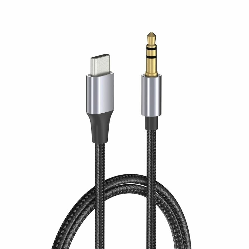 Кабель USB-C на 3.5 мм AUX, - 3 полюса 100 см