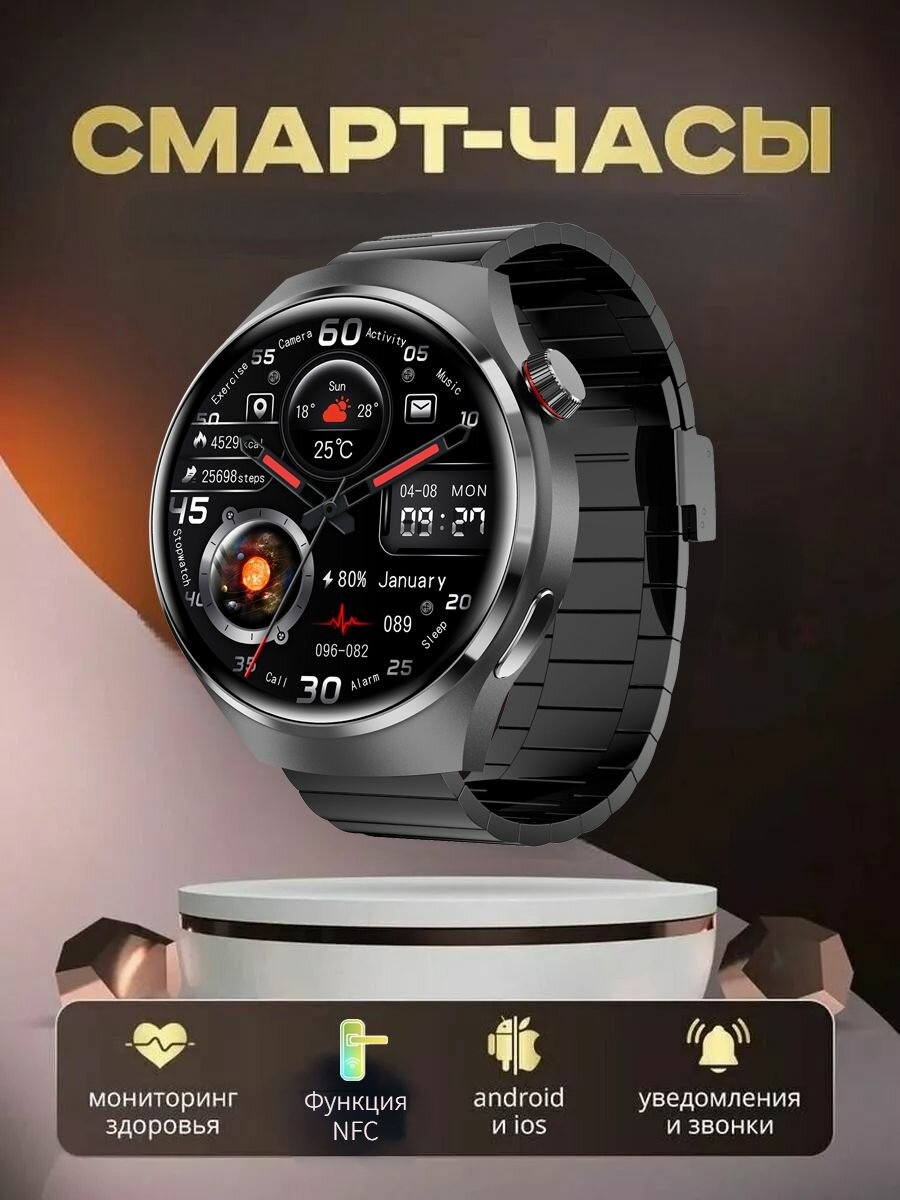 2025 Умные часы для мужчин, Мужские наручные часы, GPS-трекер, аккумулятор 300 мАч, сверхдлинный режим ожидания, компас, Bluetooth-вызов c Функция NFC