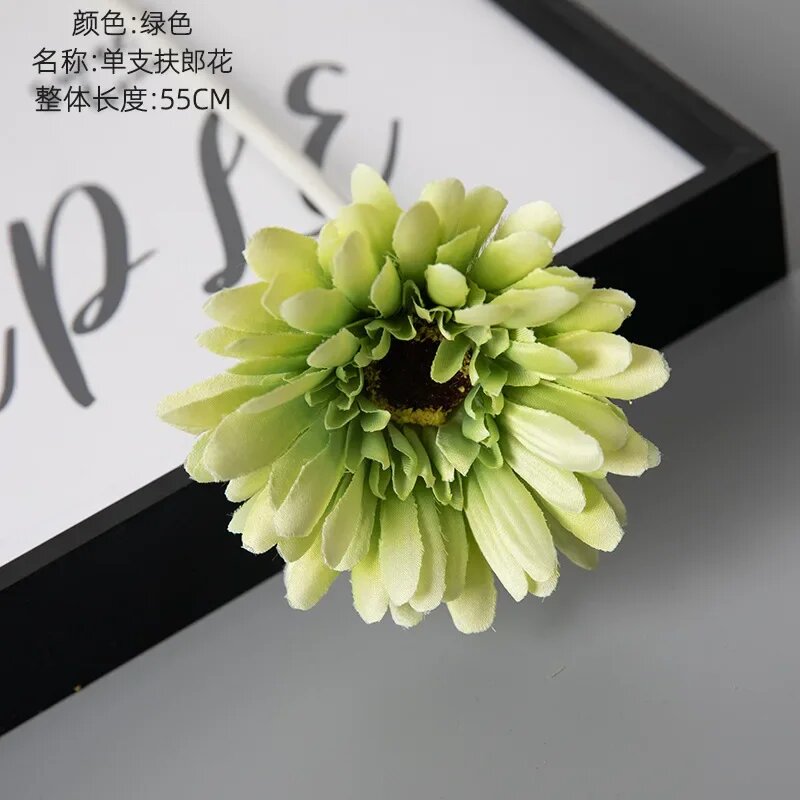Искусственный цветок гербери Wusmart 55 см зеленый