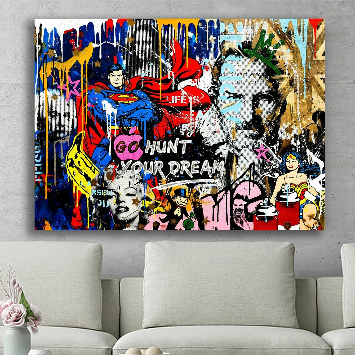 Бэнкси постер, картина Banksy, 60х80 см.