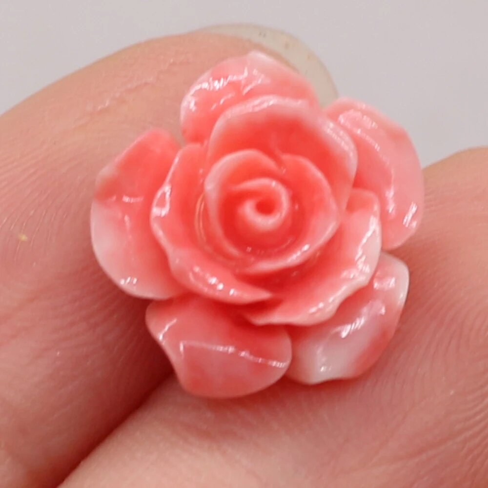 Бусины из искусственного коралла, красный цветок, 10 шт. 12mm