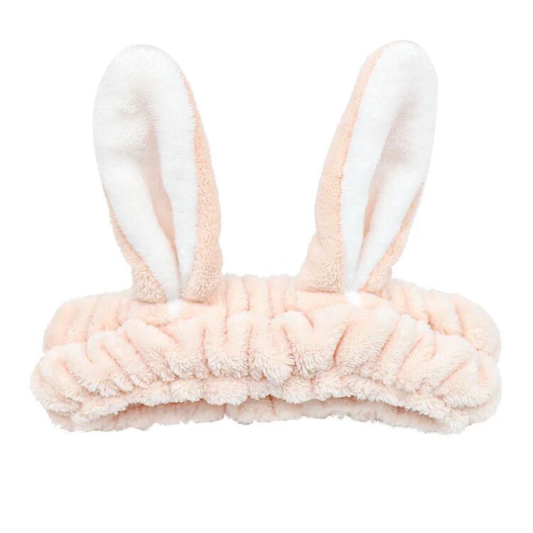 Бамбуковая повязка на голову с ушками для девочек Белый, C1