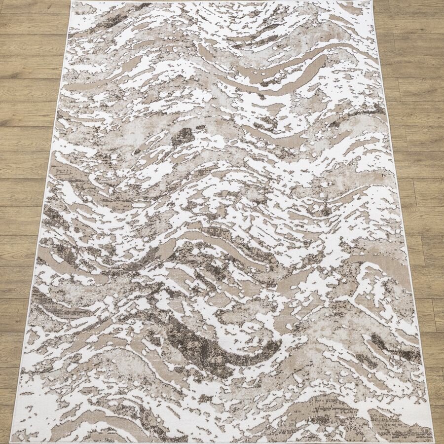 Ковер палас на пол 2,5х3,5 м (250 х 350 см) прямой в спальню гостиную на кухню Люция_21106_20161_n абстаракция бежевый