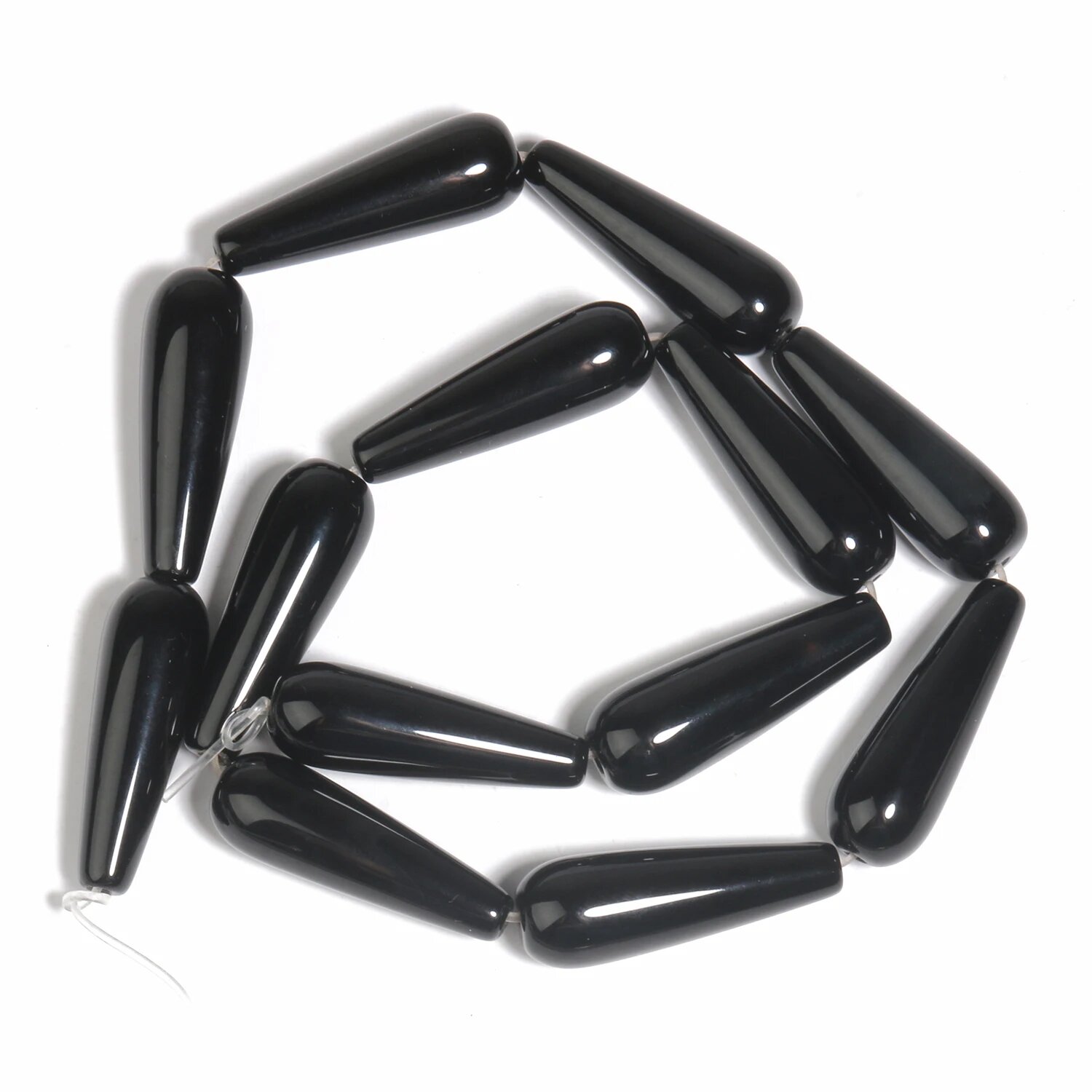 Бусины TTUIJI Капля воды Аметист Халцедон Агат Лабрадорит Черный, black agate