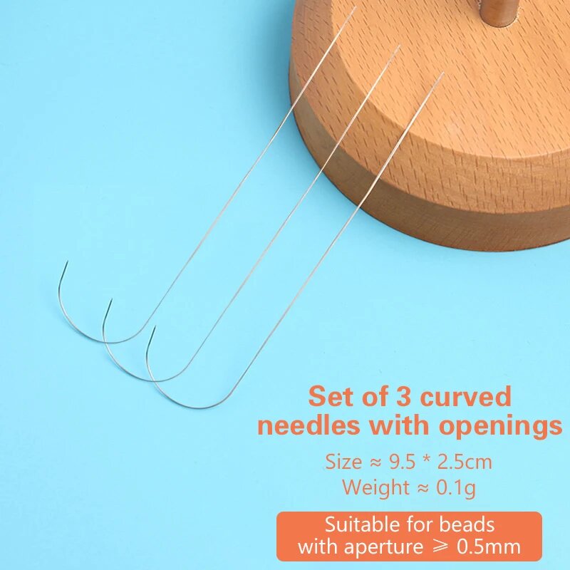 Иглы для бисера изогнутые из нержавеющей стали 3 шт. A4