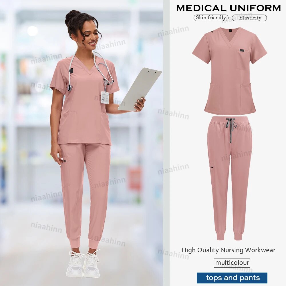 Медицинский костюм NiaaHinn NH42122-20240506-1 Розовый, L, Pink