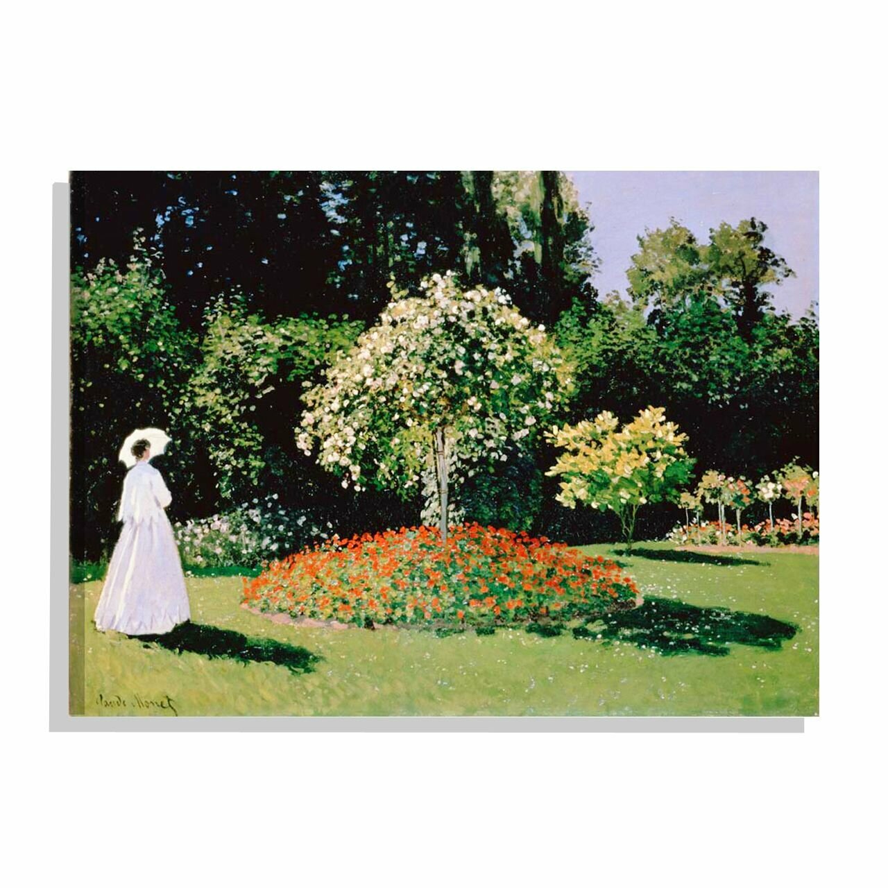 Картина на холсте, репродукция Дама в саду - Клод Моне.
