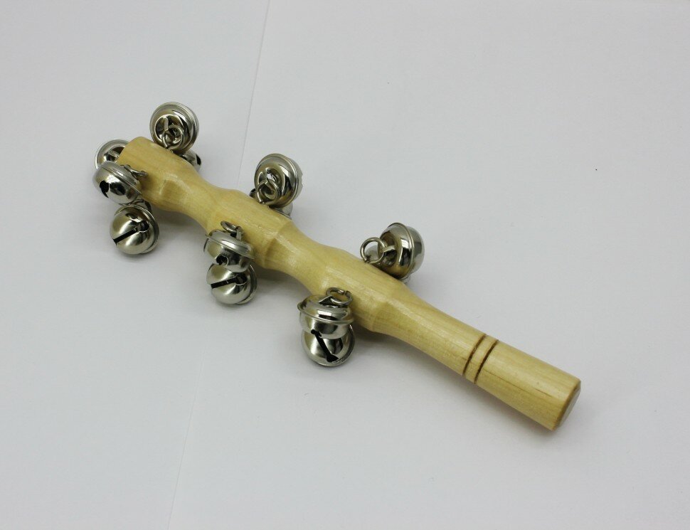 Бубенцы 13 бубенчиков на деревянной ручке ANT-5323-13-G19-13