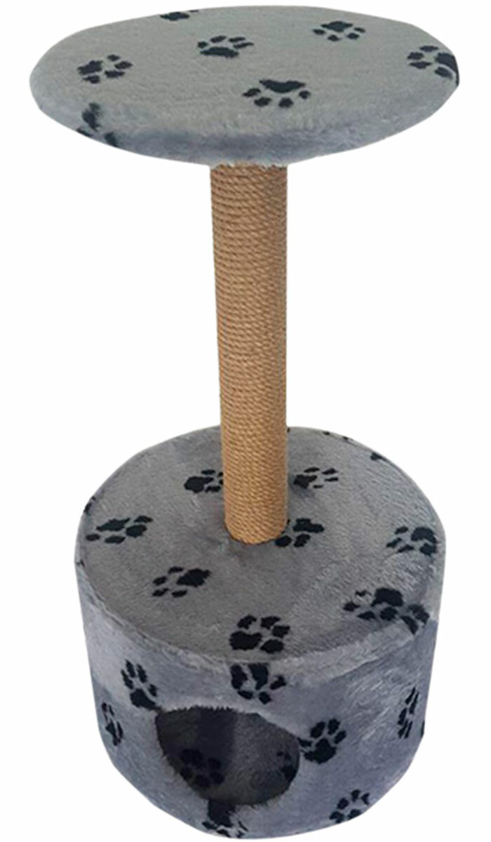 Домик Круглый Пушок мех светло-серый с лапками (1 шт)