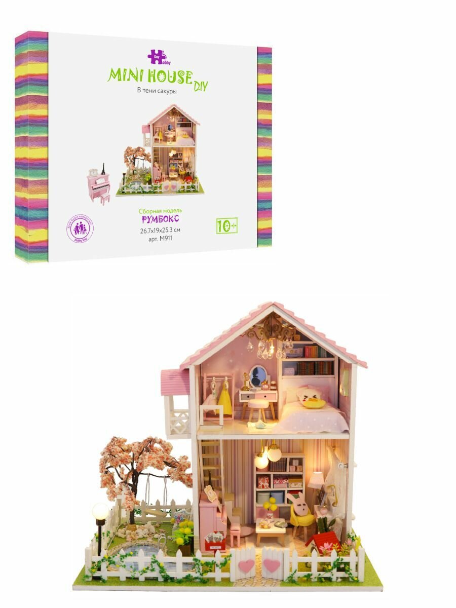 Румбокс интерьерный конструктор Mini House DIY Hobby Day - В тени сакуры M911