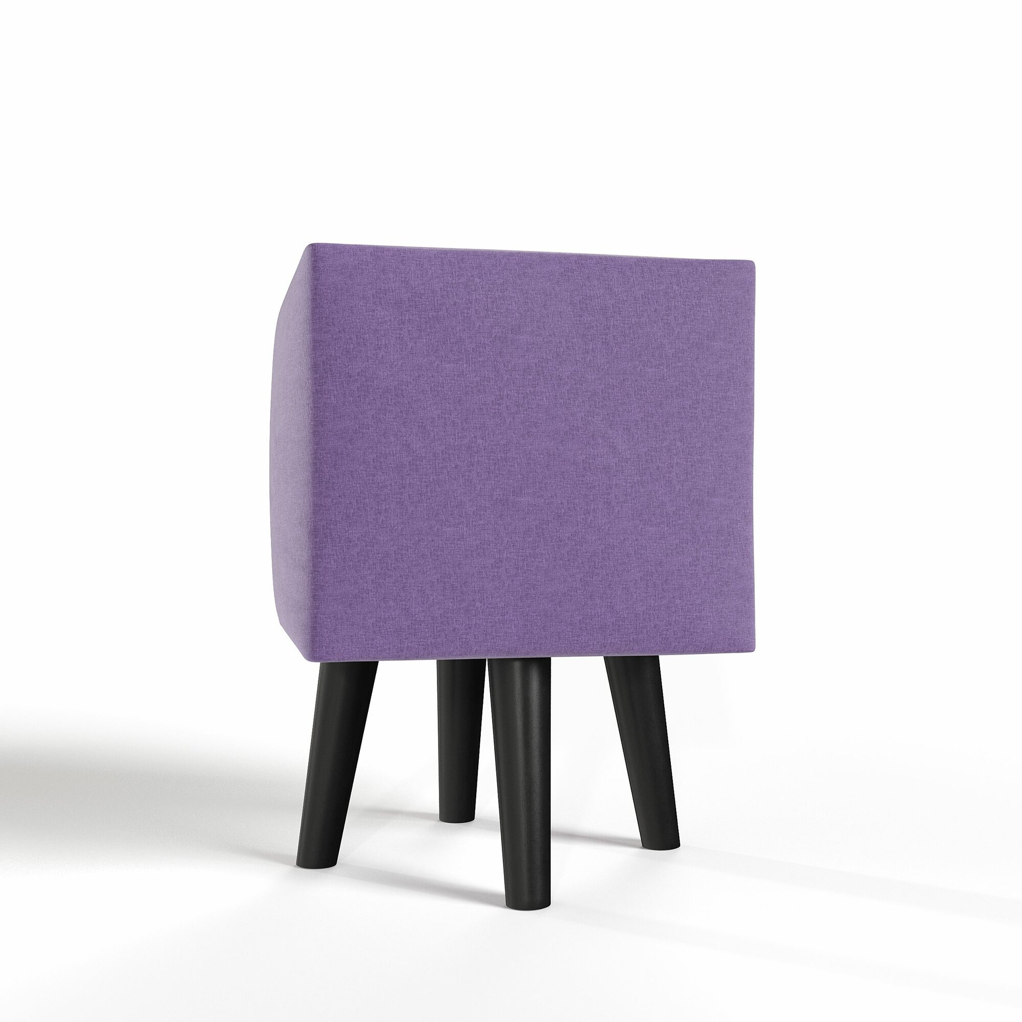 Пуф квадратный на четырех высоких ножках Фантазёр D-9 фиолетовый.