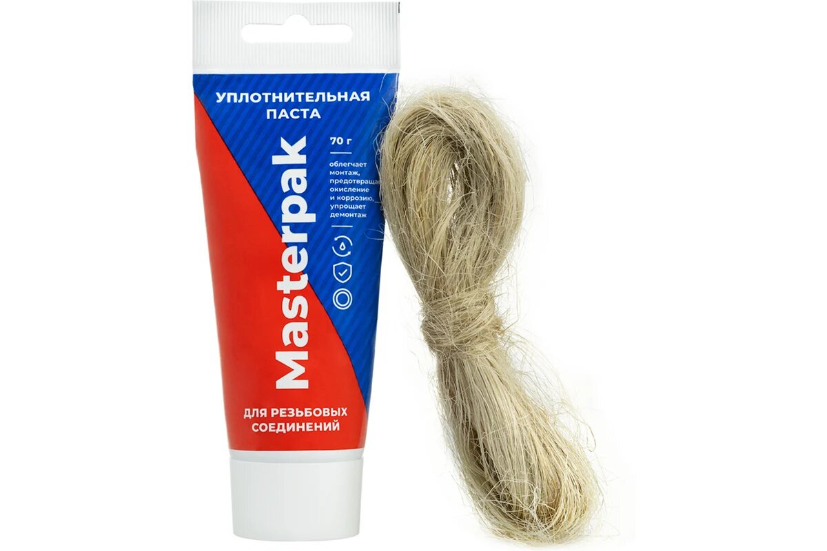 MasterProf Masterpak уплотнительная паста для воды/пара 70 г туба и лен 14 г ИС.131742