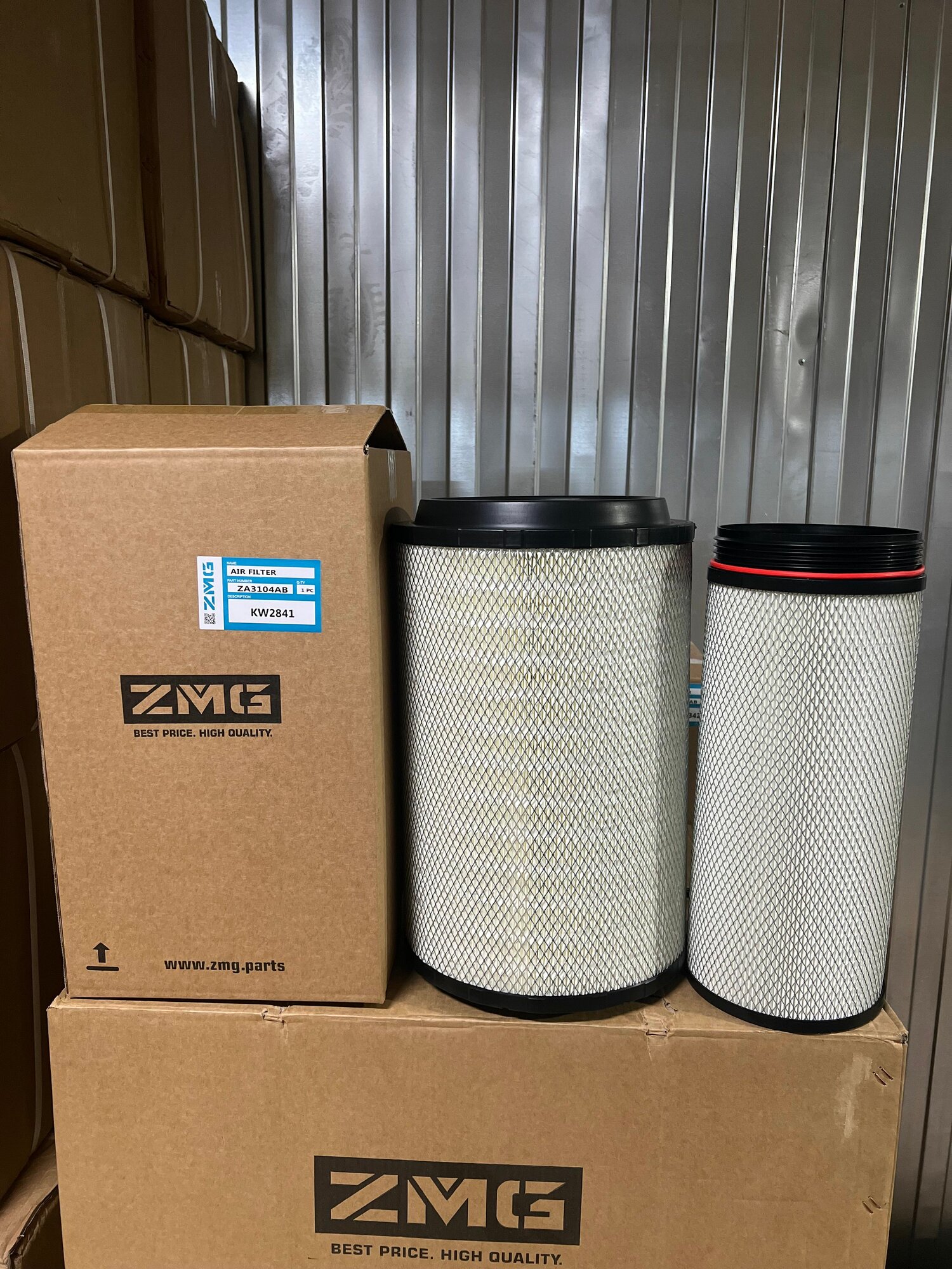 Фильтр воздушный ZMG ZA3104AB (KW2841; K2841; 1109070-50A+1109070-50B; WG9725190101; ST40196AB) HOWO SITRAK MAN