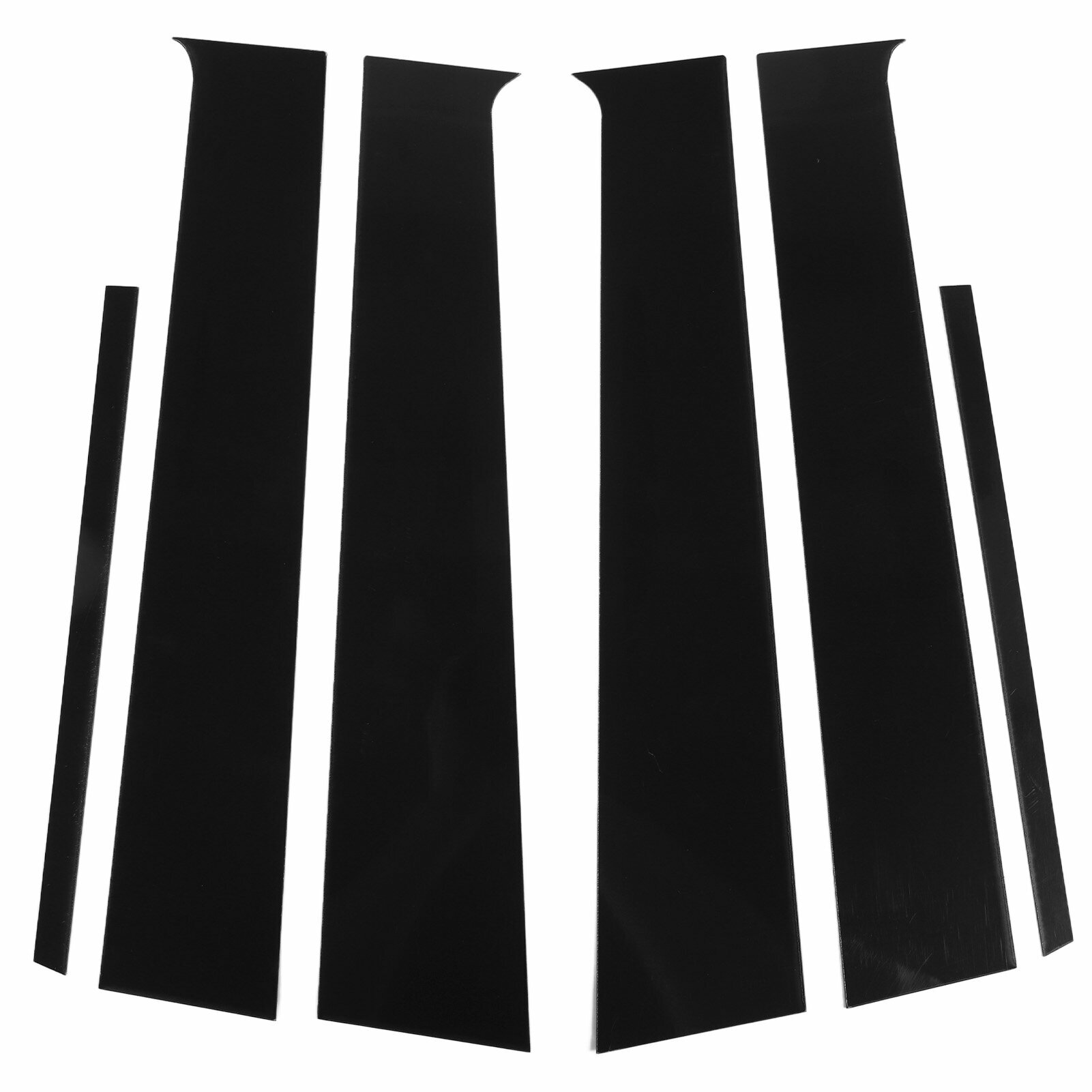 6ШТ Отделка Дверной Оконной Стойки Глянцевым Черным Молдингом Замена Крышки для Almera Sunny Versa