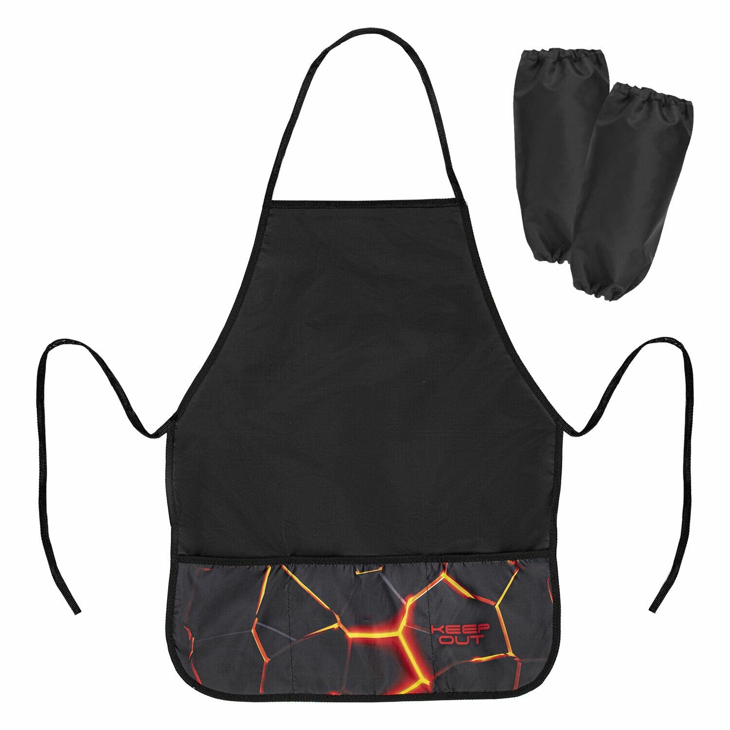 Фартук с нарукавниками Brauberg 45x54 см, 3 кармана, "Keep out"