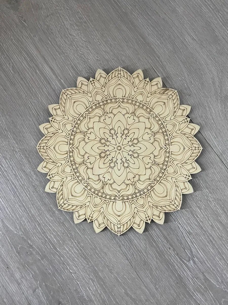 Заготовка для раскрашивания из дерева "Мандала"