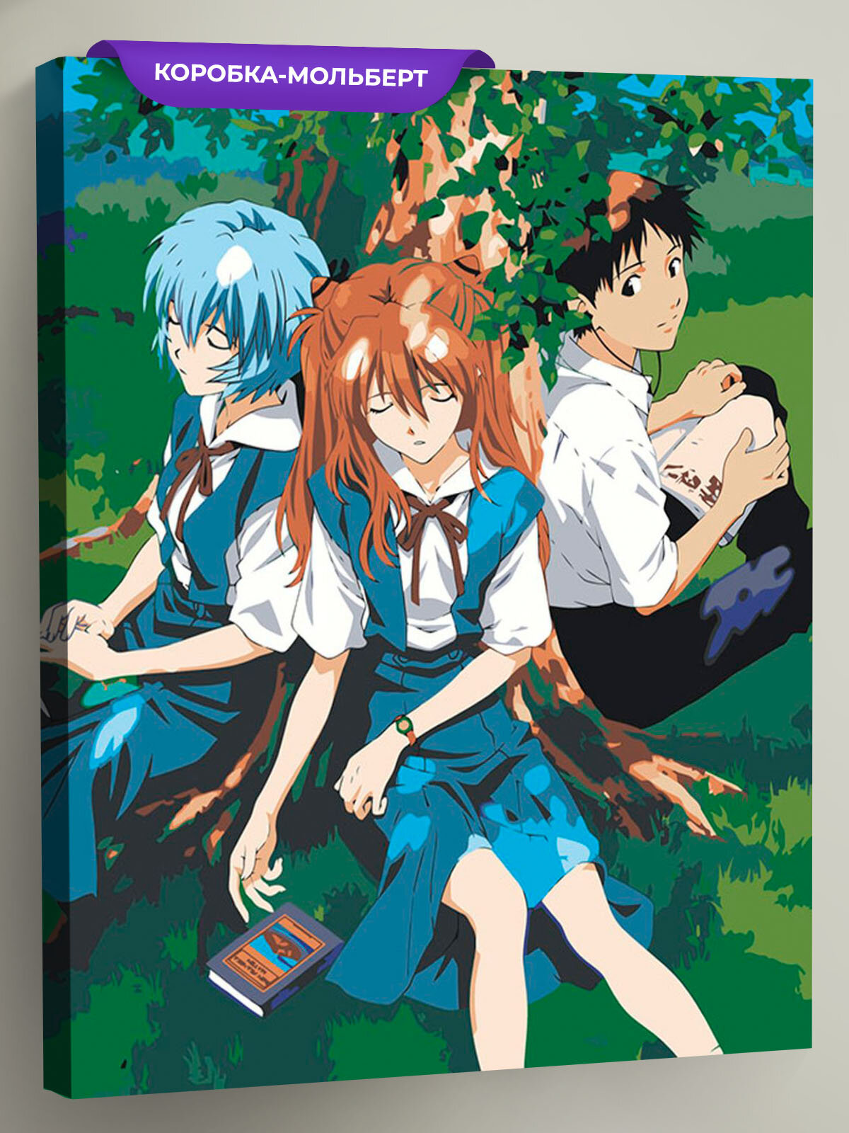 Картина по номерам на подрамнике Evangelion Евангелион 40х50