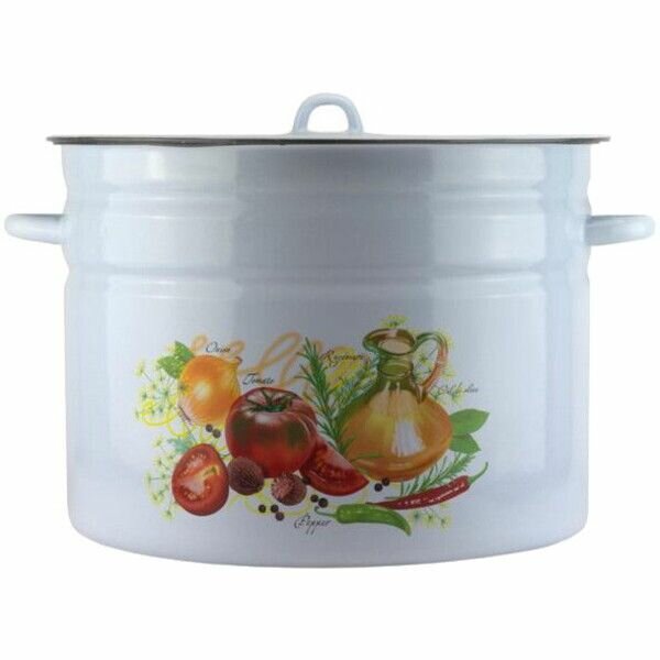 Бак эмалированный Эмаль 24 л с рисунком, с крышкой